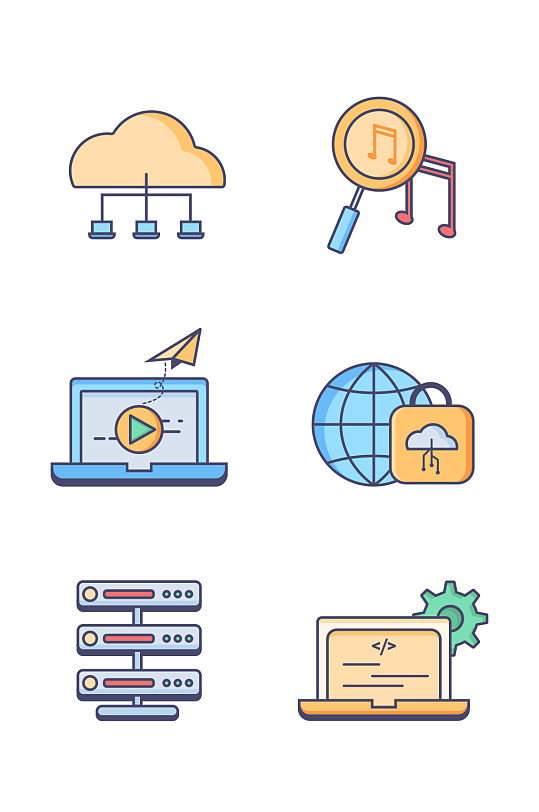 数据服务器icon矢量图标模板下载-编号1274673-众图网