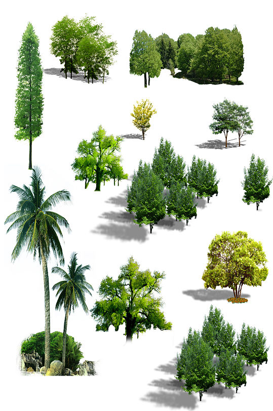 园林平面花草树木素材素材下载-众图网