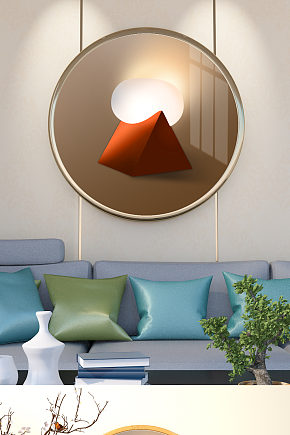 抽象几何圆形装饰画模板下载-编号2543783-众图网