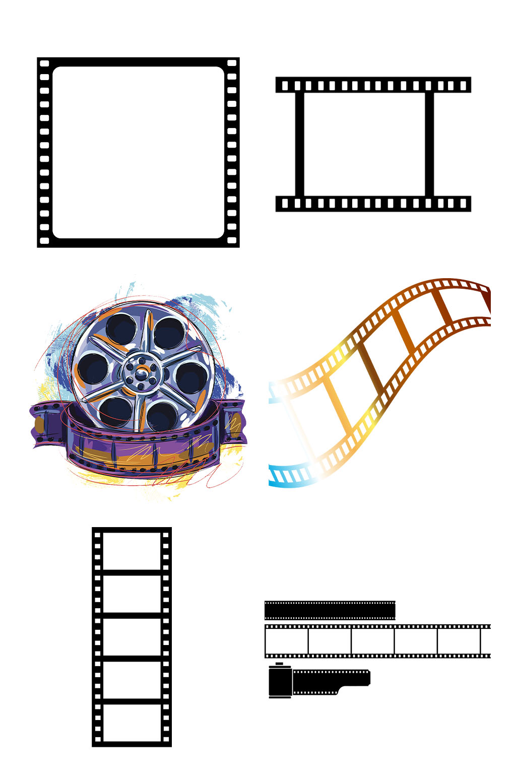 手绘科技胶卷照片底片元素模板下载-编号2162257-众图网