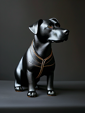 现代简约宠物狗造型数字艺术图片素材下载-众图网