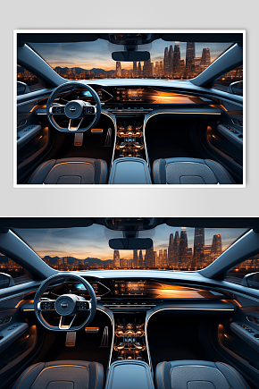 AI数字艺术汽车内饰图片素材下载-众图网