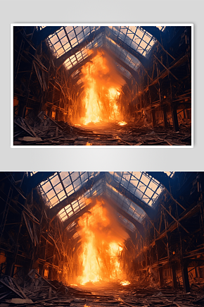 数字艺术建筑破败废墟图片模板下载-编号5365749-众图网