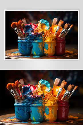 数字艺术颜料水彩绘画图片模板下载-编号5662924-众图网