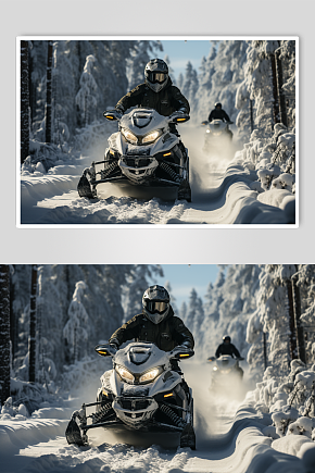 数字艺术高清雪橇车摄影图模板下载-编号5691177-众图网