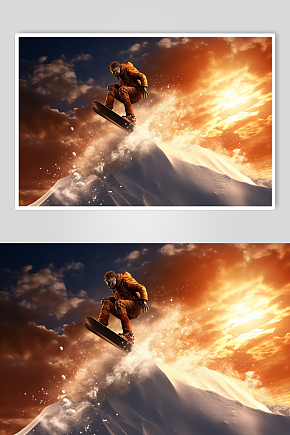 数字艺术高清滑雪运动摄影图素材下载-众图网