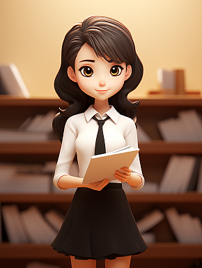 AI数字艺术卡通白领员工形象素材下载-众图网