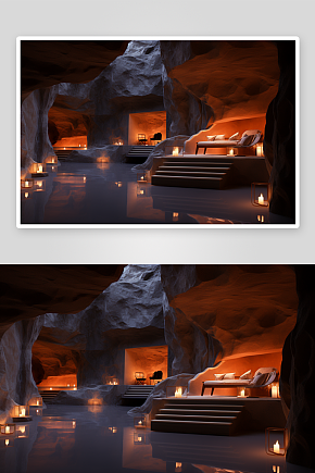 优雅宁静的冥想室场景素材下载-众图网