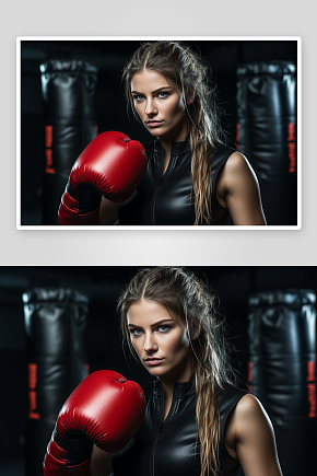 英姿飒爽的女拳击手素材下载-众图网