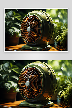 桌面上精致的小风扇电器素材下载-众图网