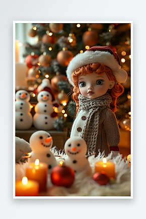 圣诞节圣诞树圣诞老人场景素材下载-众图网