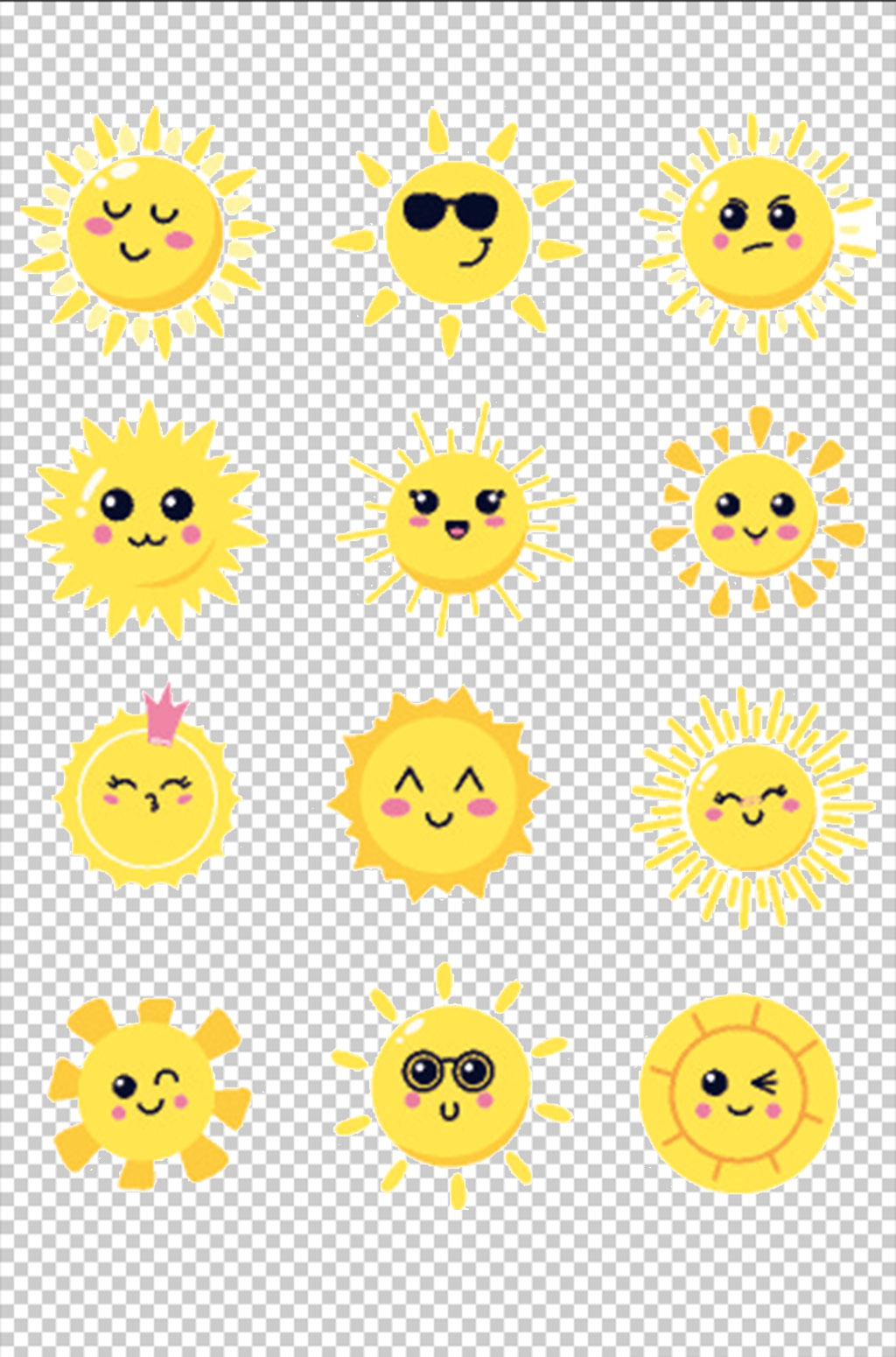 各种卡通太阳元素素材下载-众图网