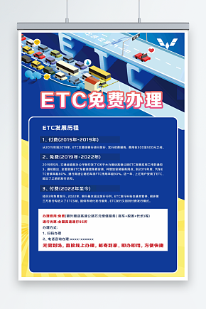 最新原创ETC办理宣传海报素材下载-众图网