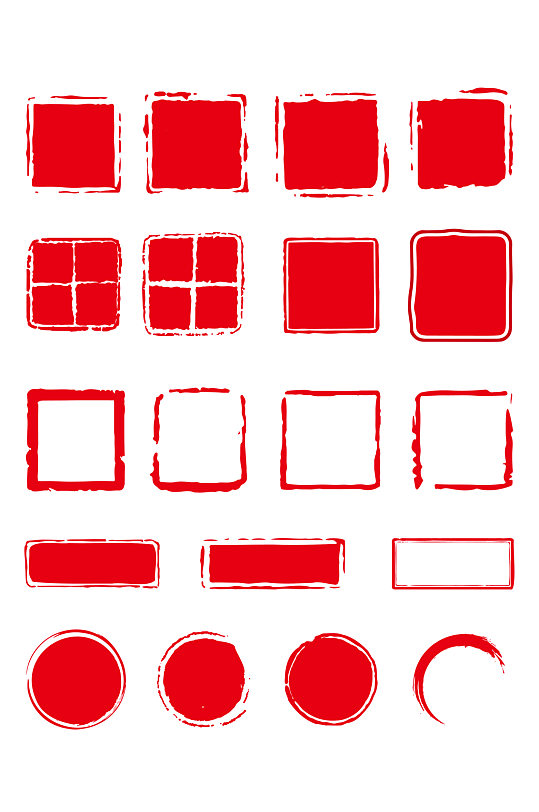 免扣红色印章设计素材模板下载-编号3095454-众图网