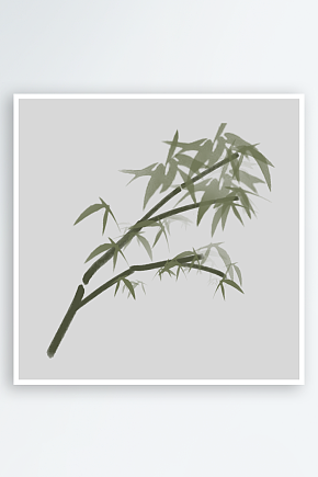 绿竹手绘竹子水墨竹子免抠素材素材下载-众图网