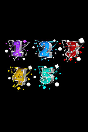 炫彩时尚数字12345字体素材模板模板下载-编号3139262-众图网