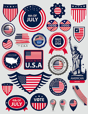美国图标美国标志设计素材下载-众图网