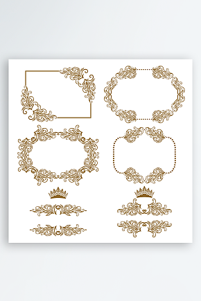 花纹边框欧式花纹图标外框素材下载-众图网