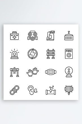 安全生产UI图标设计素材下载-众图网