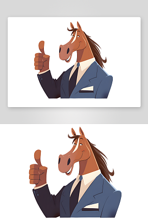 马年牛年OK手势打工人牛马职业人物插素材下载-众图网