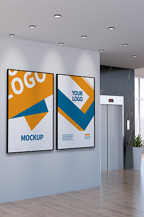 站立式广告牌宣传架样机素材下载-众图网