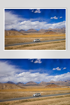 行驶在草原上车辆摄影图片模板下载-编号5327554-众图网