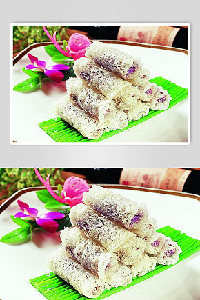 紫薯卷中式传统美食摄影图片素材下载-众图网