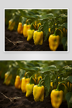 菜园子里的彩椒背景素材下载-众图网