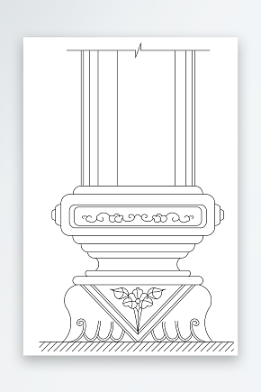创意矢量线条石墩元素设计素材下载-众图网