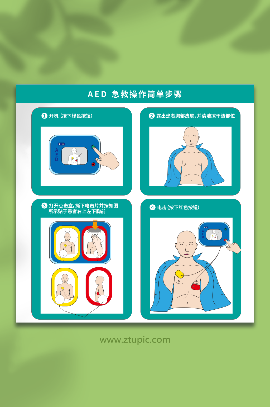aed操作四步骤素材_aed操作四步骤模板_aed操作四步骤设计图片免费下载-众图网