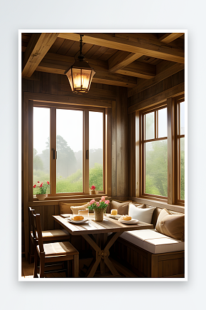 唤起舒适感的早餐小角落素材下载-众图网