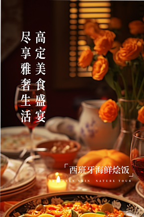 餐饮美食海鲜烩饭海报PS2018模板下载-编号6118352-众图网