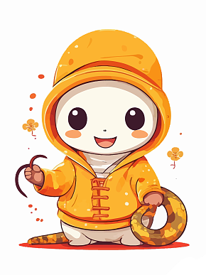 儿童插画蛇宝宝图形素材下载-众图网