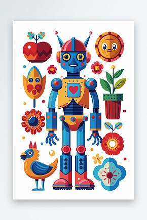 科技卡通人物矢量图形素材下载-众图网