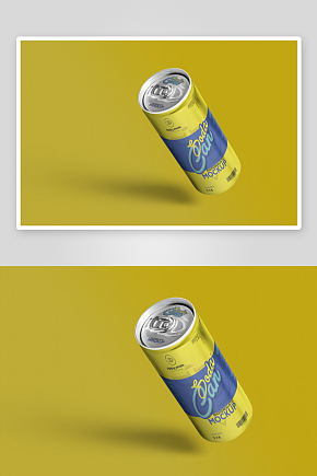 大气简约易拉罐样机设计素材下载-众图网